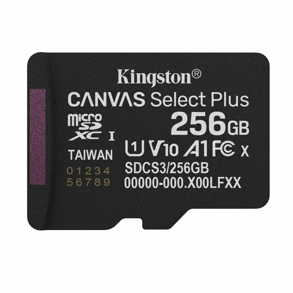 Kingston Флеш карта microSDXC 256GB SDCS3 256GBSP Canvas Select Plus V10 A1 w o adapter