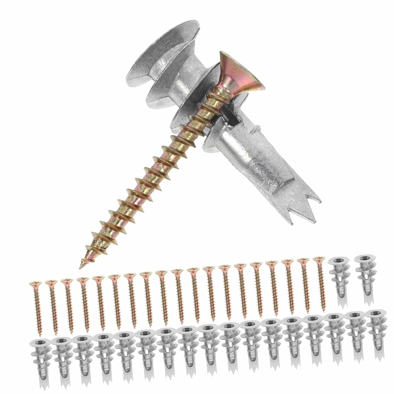 20 комплектов сверхмощных анкерных винтов для гипсокартона. Простая установка для подвешивания зеркал, картин и полок. С