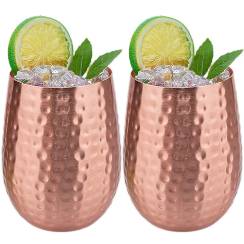 Медная кружка Moscow Mule, 2 шт, Solid Copper Cup-2PC