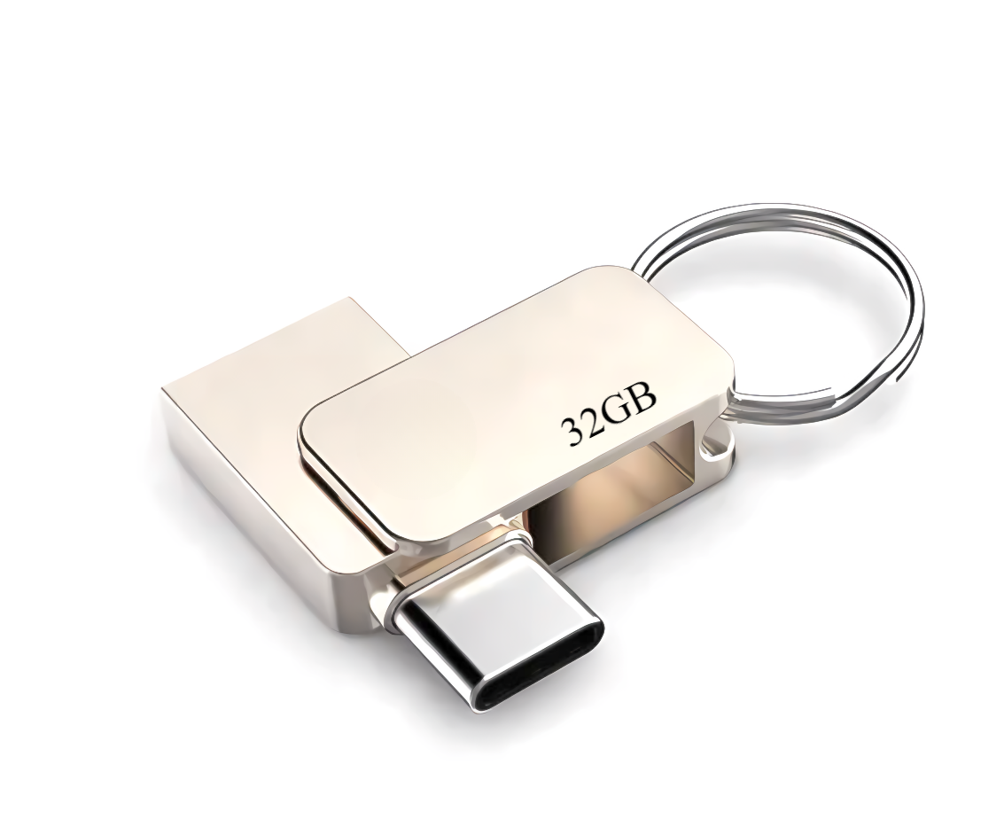 Высокоскоростная флешка USB Type-C, 32GB, ударопрочная, водонепроницаемая