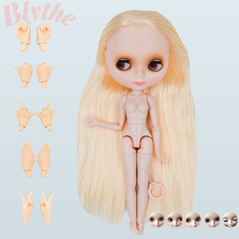 Кукла Блайз (Blythe) 30 см, тело с 19 суставами, светлая кожа, сменные глаза и руки, игрушка для коллекционирования