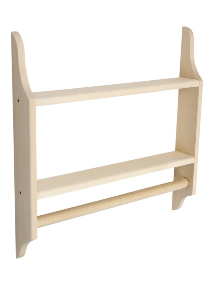 Полка - вешалка для бани и сауны «Ладья», для полотенец, 1 перекладина