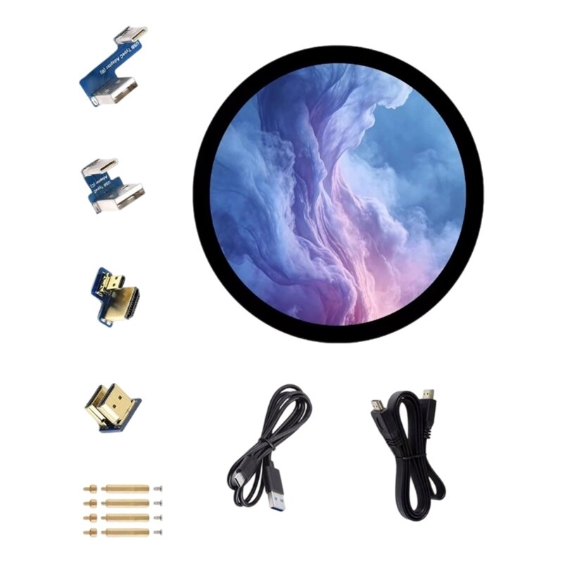 7-Дюймовая Круглая IPS ЖК-Панель С Интерфейсами HDTV, 10-Точечный Емкостный Сенсорный Дисплей Для Интеллектуальных Приборных Панелей Для Дома и Автомобиля