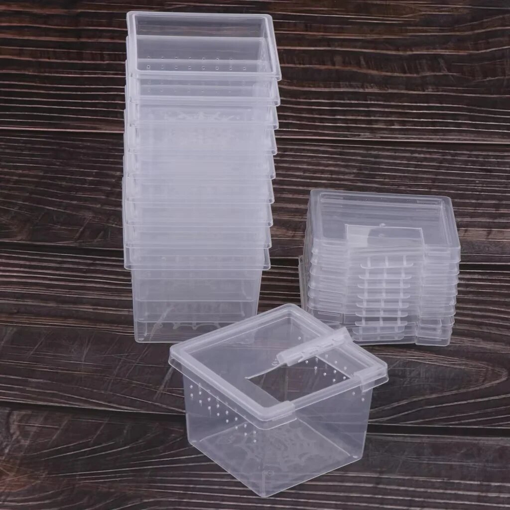 Прозрачный контейнер для рептилий YEGBONG feeding Small Size 10 PCS