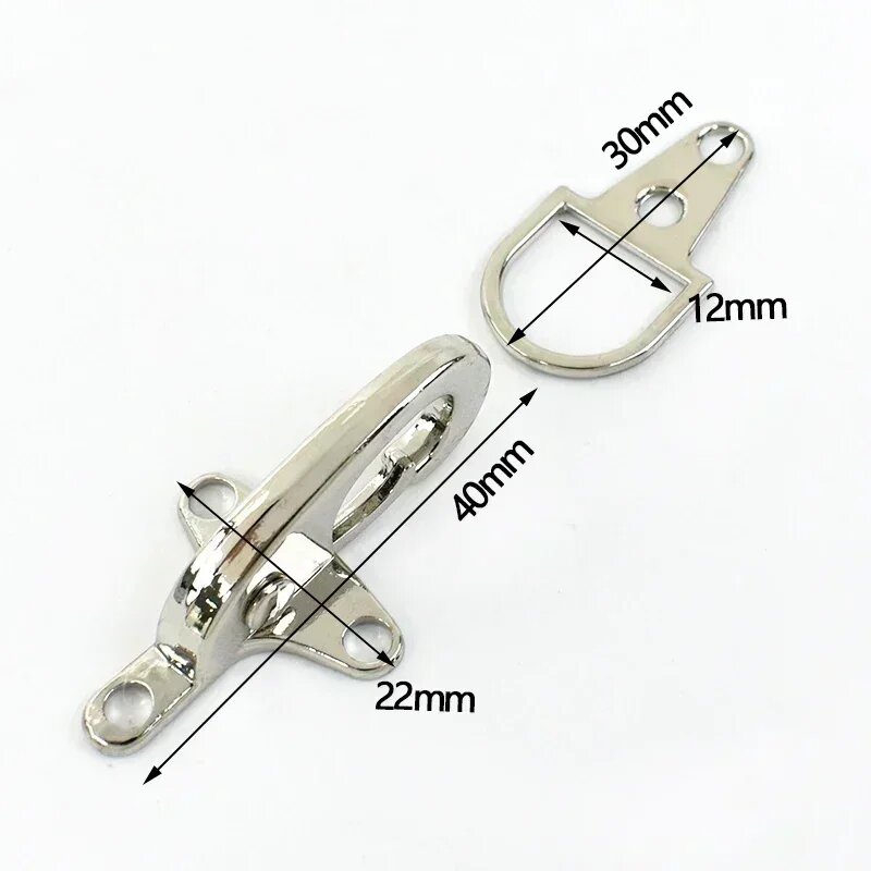 Металлические пряжки Deepeel 40-65 мм 10Pcs, Silver-B-40mm