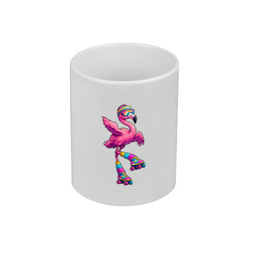 Кружка «Фламинго на роликах» (белый)