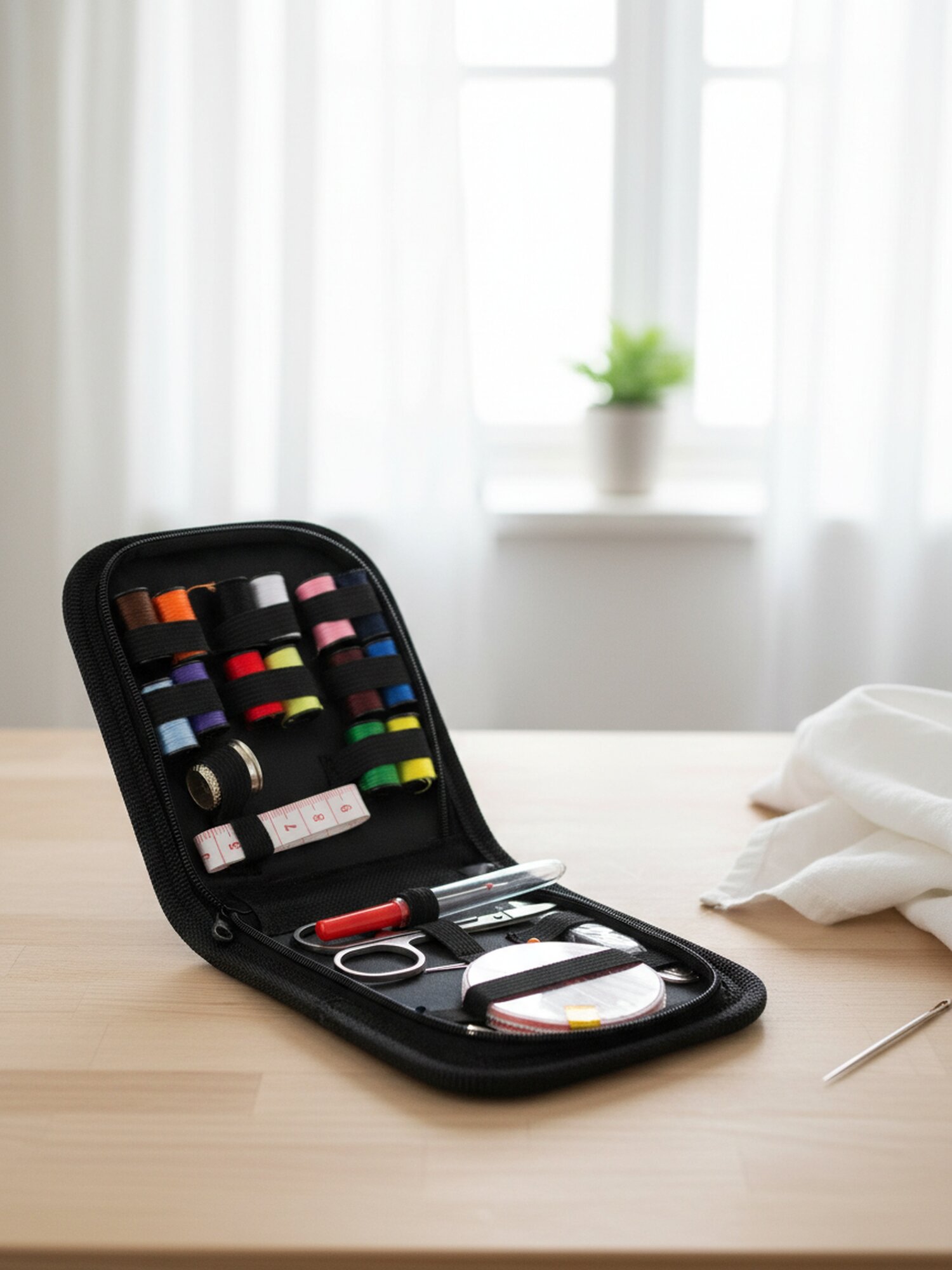 Набор швейный 28 предметов в текстильном пенале Y4-11584 для шитья и рукоделия дорожный компактный