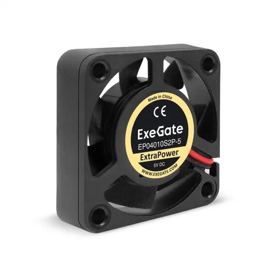 Вентилятор Exegate 40x40x10 ExtraPower EP04010S2P-5, 7500rpm, 36dB(M), 0.1A, SLB, 3pin, 5v