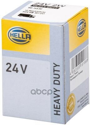 Лампа накаливания, T10 24V 2W W 2,1x9,5D HELLA 8GA008901241 HELLA арт. 8GA008901241