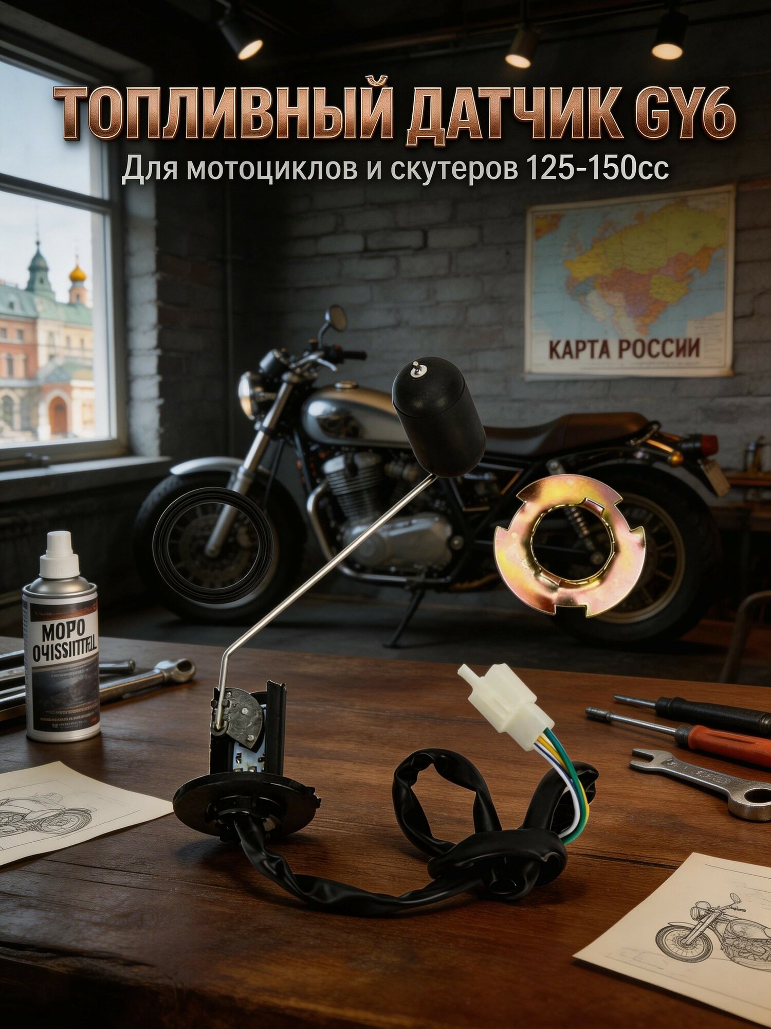 Датчик уровня топлива для мотоциклов и скутеров 125-150cc GY6, прямая замена из ABS с простой установкой