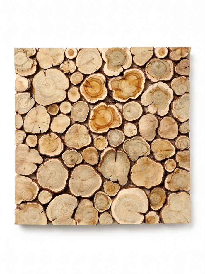 Панно из можжевельника для бани, 50×50 см
