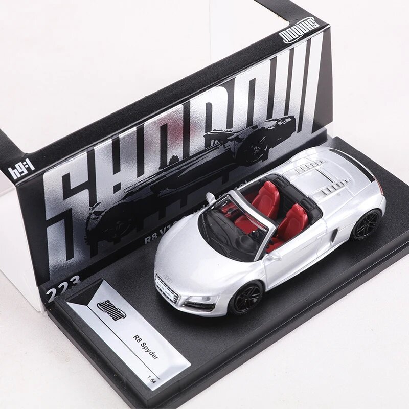 Модель автомобиля SHADOW 1:64 R8 V10 Spyder Белый, серебристый
