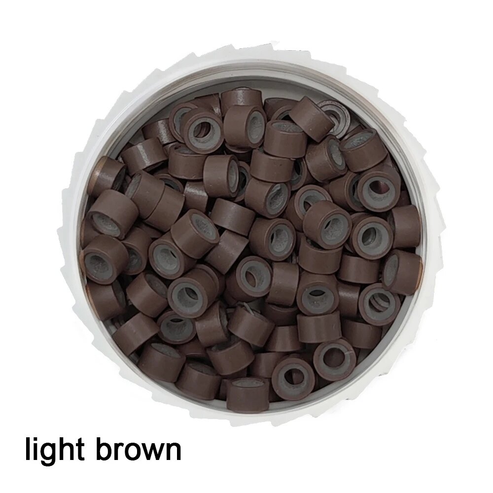 Микро кольца для наращивания волос Light Brown 1000 шт