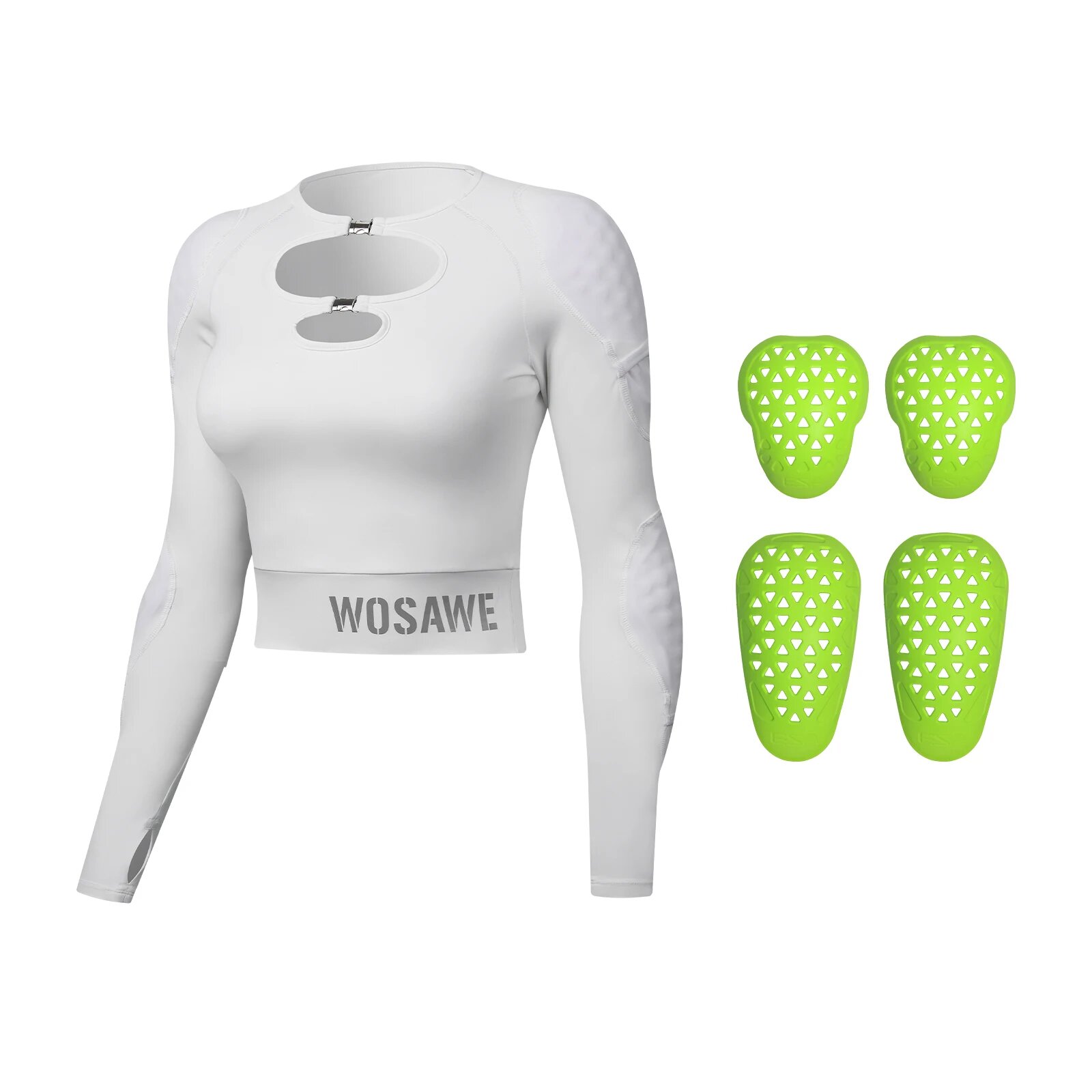 Женская мотокуртка WOSAWE белая, XL, комплект White set a