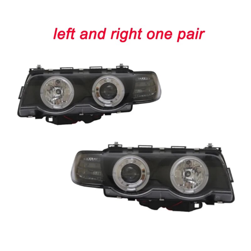 Фаркопы с LED для BMW 7 серии E38 98-02 в стиле emark с дневными ходовыми огнями LED. Сборка автомобильных фар. Сигнальные автомобильные аксессуары. Модифицированные фары.