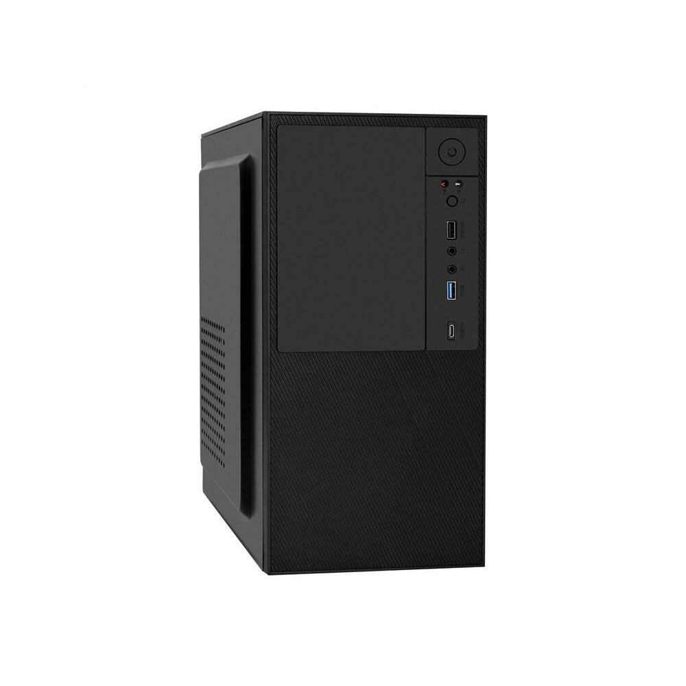 Корпус Minitower ExeGate BAA-308UC-UNS450 (mATX, БП UNS450 с вент. 12см, 1*USB+1*USB3.0+1*TypeC, HD Audio, черный)