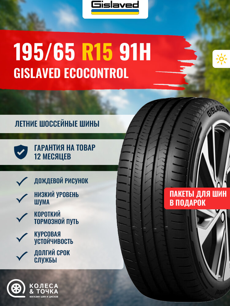 GISLAVED ECOCONTROL 195/65R15 91H (лето) (471553)
