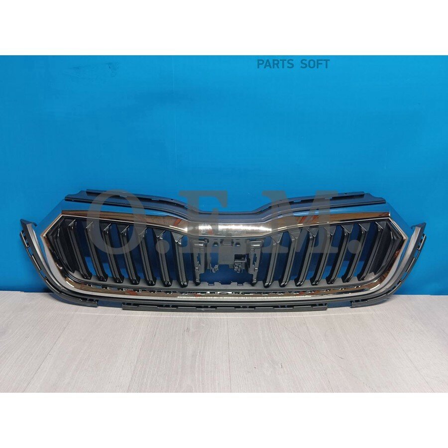 Решетка радиатора Skoda Octavia 4 A8 2020-нв хро от официального дистрибьютора, OEM, артикул OEM3179