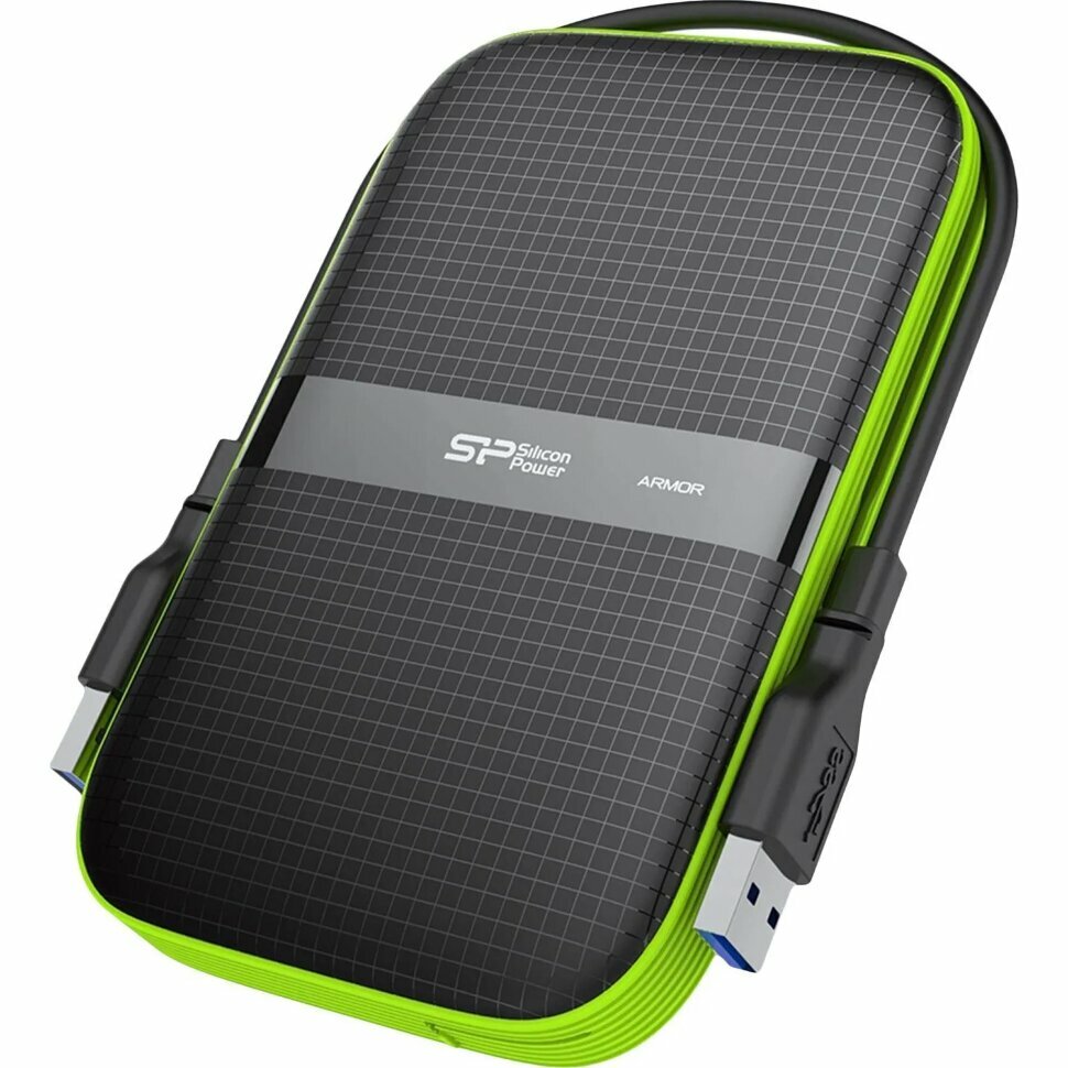 Портативный HDD Silicon Power Armor A60 1 TB USB 3.2, черный, пластик, 1594886