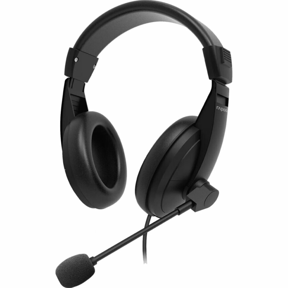 Гарнитура RAPOO проводная H150S, цвет - черный, 2379977