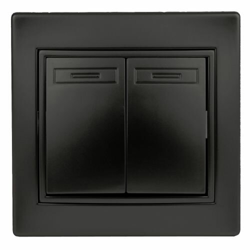 Переключатель 2-кл. СП Plano 1-107-05 10А 250В IP20 антрацит Intro Б0053810