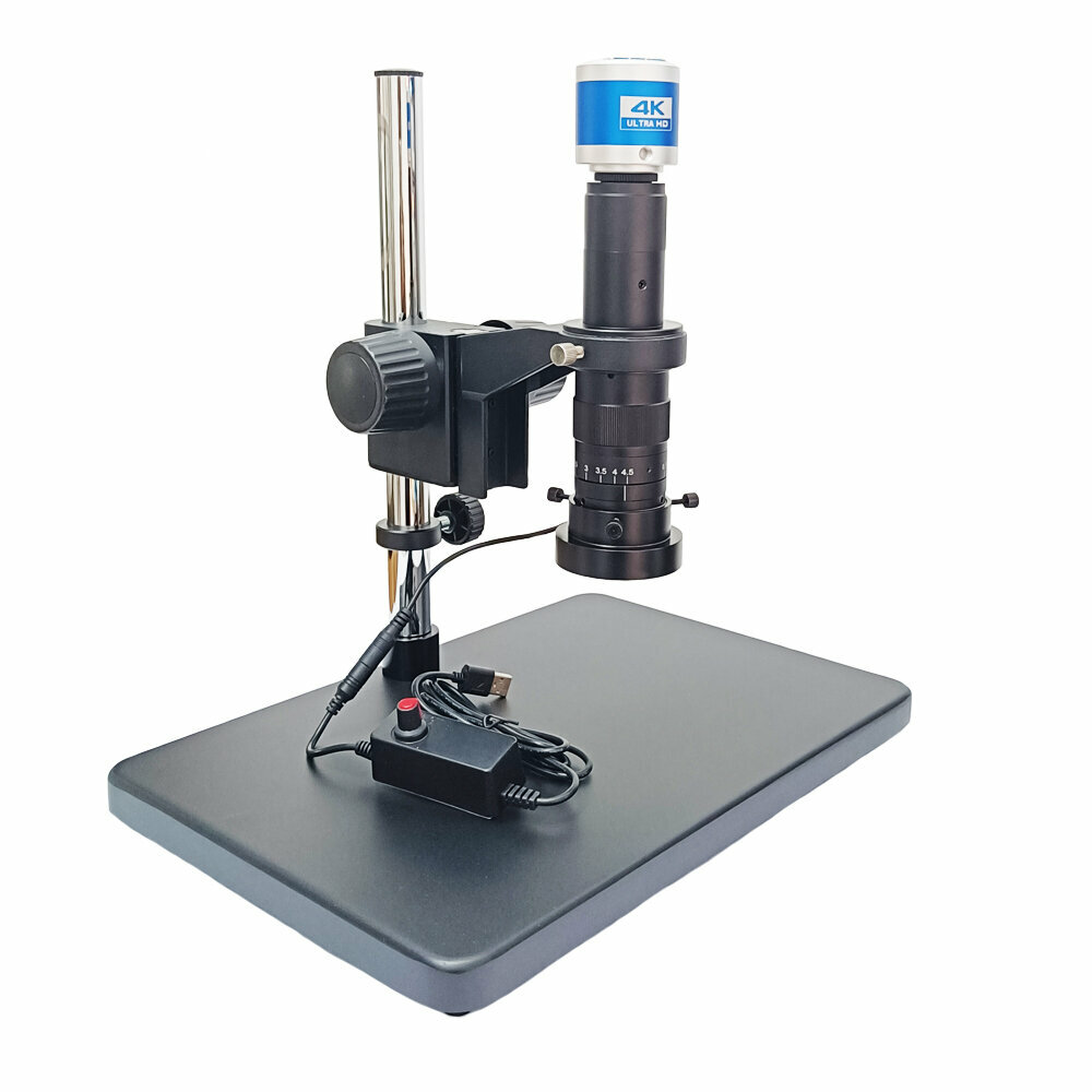 4K Digital Microscope Camera With Big Table stand +180X C Mount Lens For phone repair