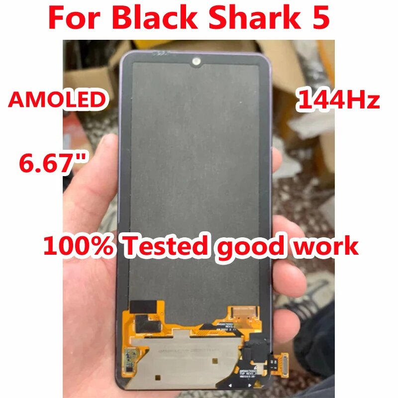 6,67 "оригинальный AMOLED для Xiaomi Black Shark 5, ЖК-экран, сенсорная стеклянная панель, дигитайзер в сборе, датчик телефона Pantalla