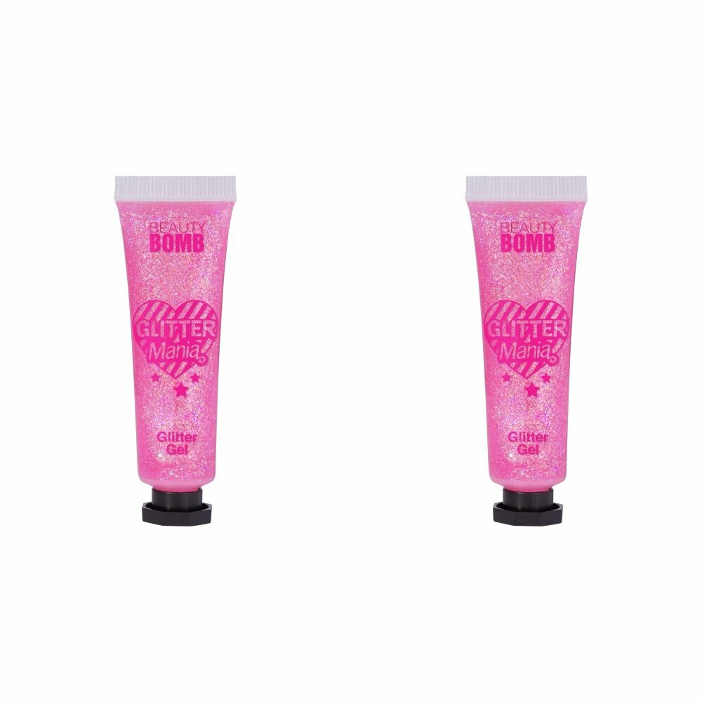 Beauty Bomb Глиттер гель для лица Glitter Mania, Тон 02, 15 мл, 2 шт