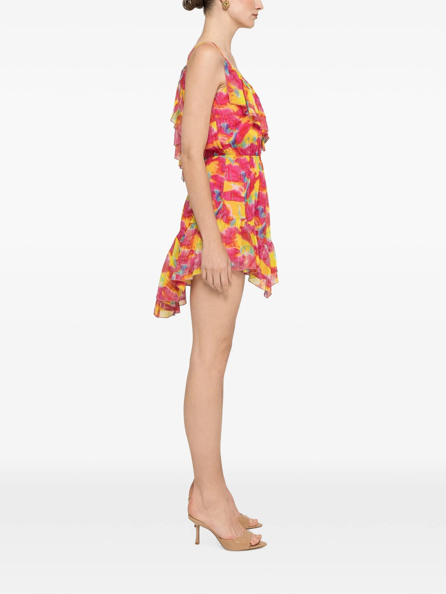 Платье Nissa Backless silk mini dress, размер 40, коралловый/розовый — фото 1
