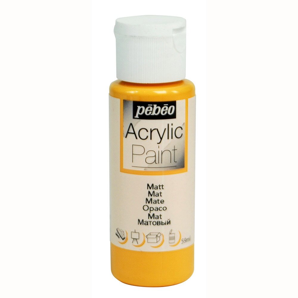 Краска акриловая Pebeo Acrylic Paint, декоративная, матовая, 59 мл, абрикос
