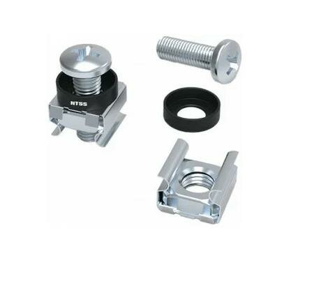 Комплект крепежа NTSS винт, шайба, гайка M6х16, черный, 60 шт (NTSS-M6X16(60))