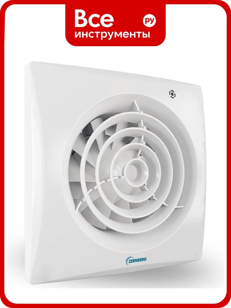 Вентилятор Zernberg Izumrud 100, ABS-пластик, осевой, 95 м³/ч, белый