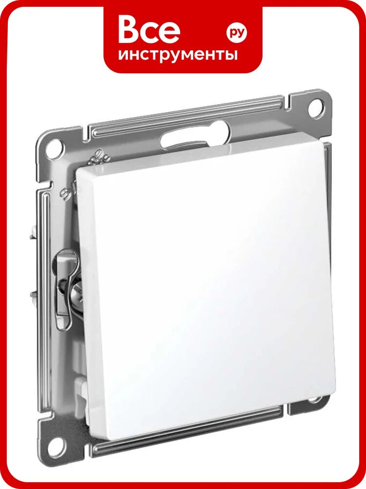 Одноклавишный, Systeme, механизм выключателя Systeme Electric ATLAS DESIGN сх.1 10АХ белый ATN000111, (ранее,