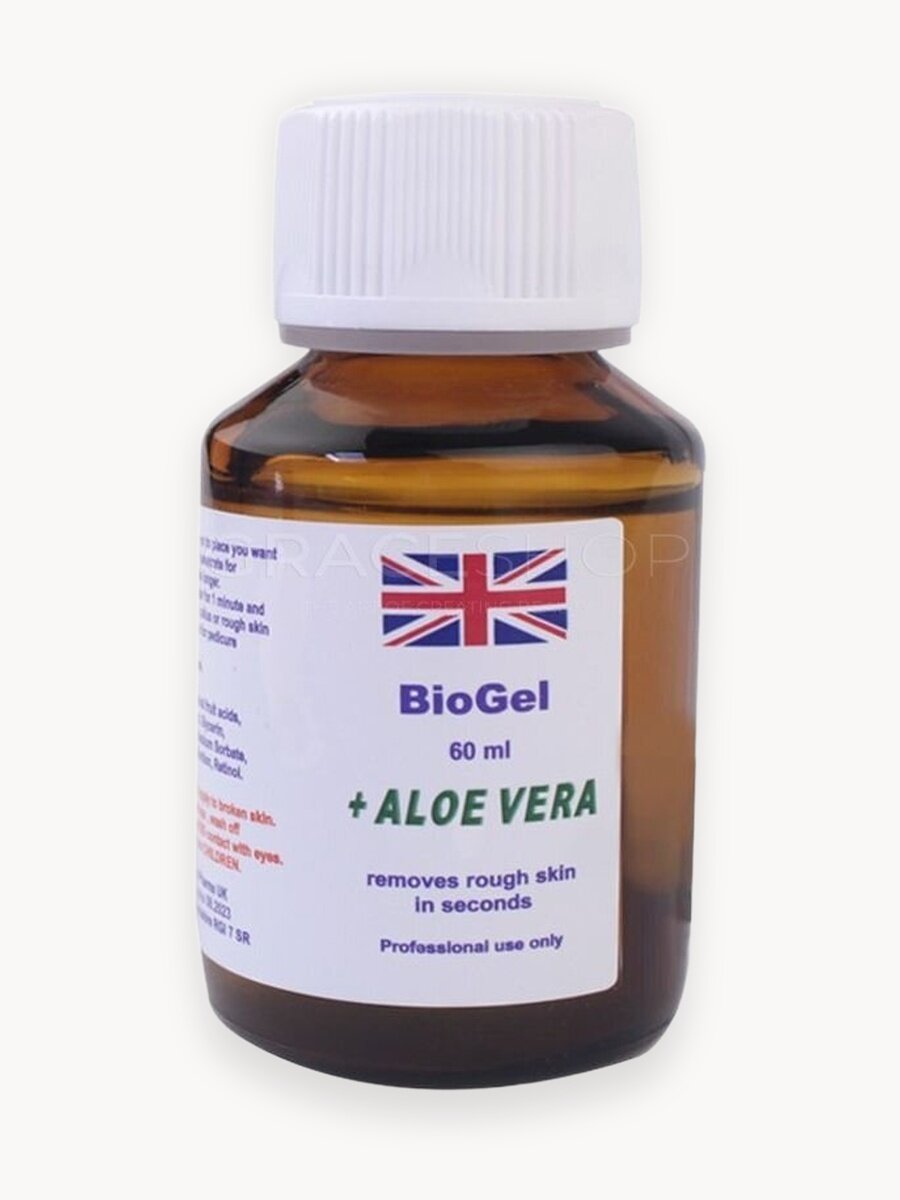 Кератолик биогель жидкое лезвие для кожи ног, педикюра BioGel + ALOE VERA 60 мл