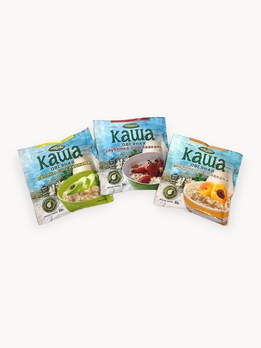 Каша Радово овсяная со сливками ассорти без варки 30 шт по 35гр