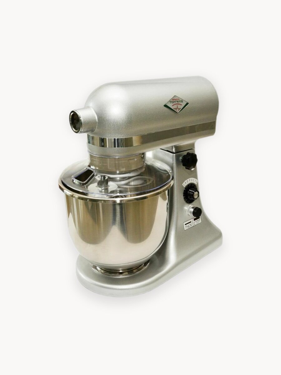 Миксер Планетарный Торгмаш барановичи МП-7, профессиональный, чаша 7 л, загрузка теста 0.6кг, вариатор, 220В.