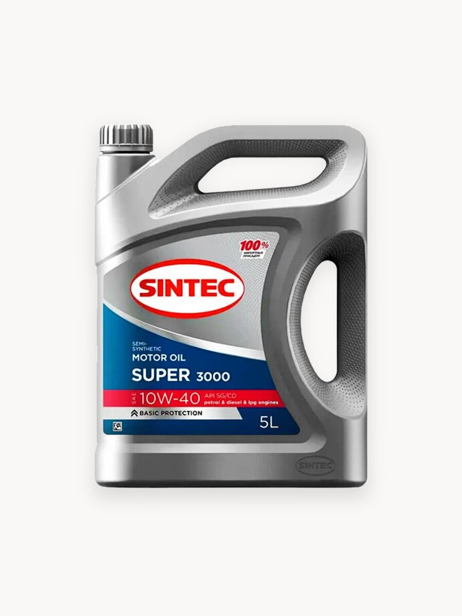 Моторное масло SINTEC Super 3000, полусинтетика, 10W-40, 5 л