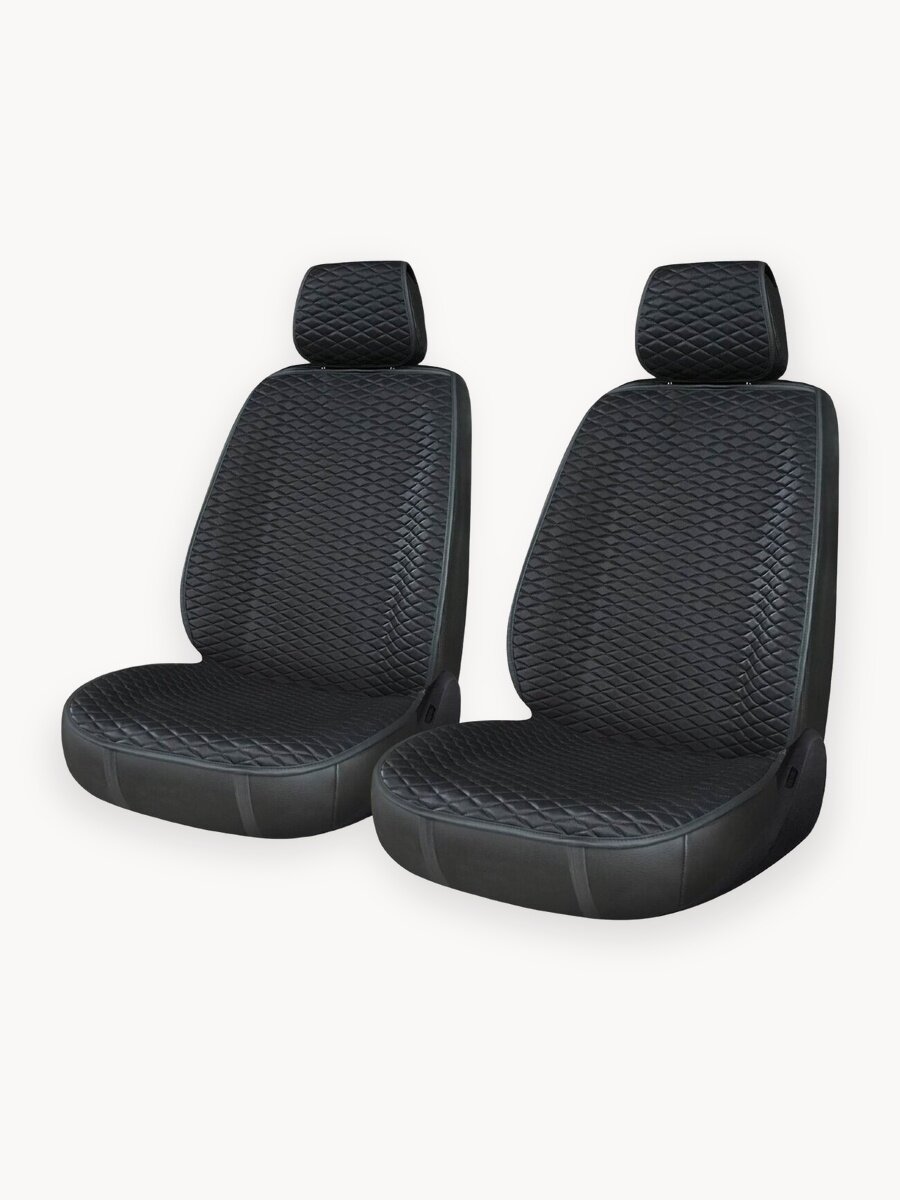 Накидка на сиденье автомобиля / чехлы для автомобильных сидений A2DM гармония черный/черный (2 шт.)