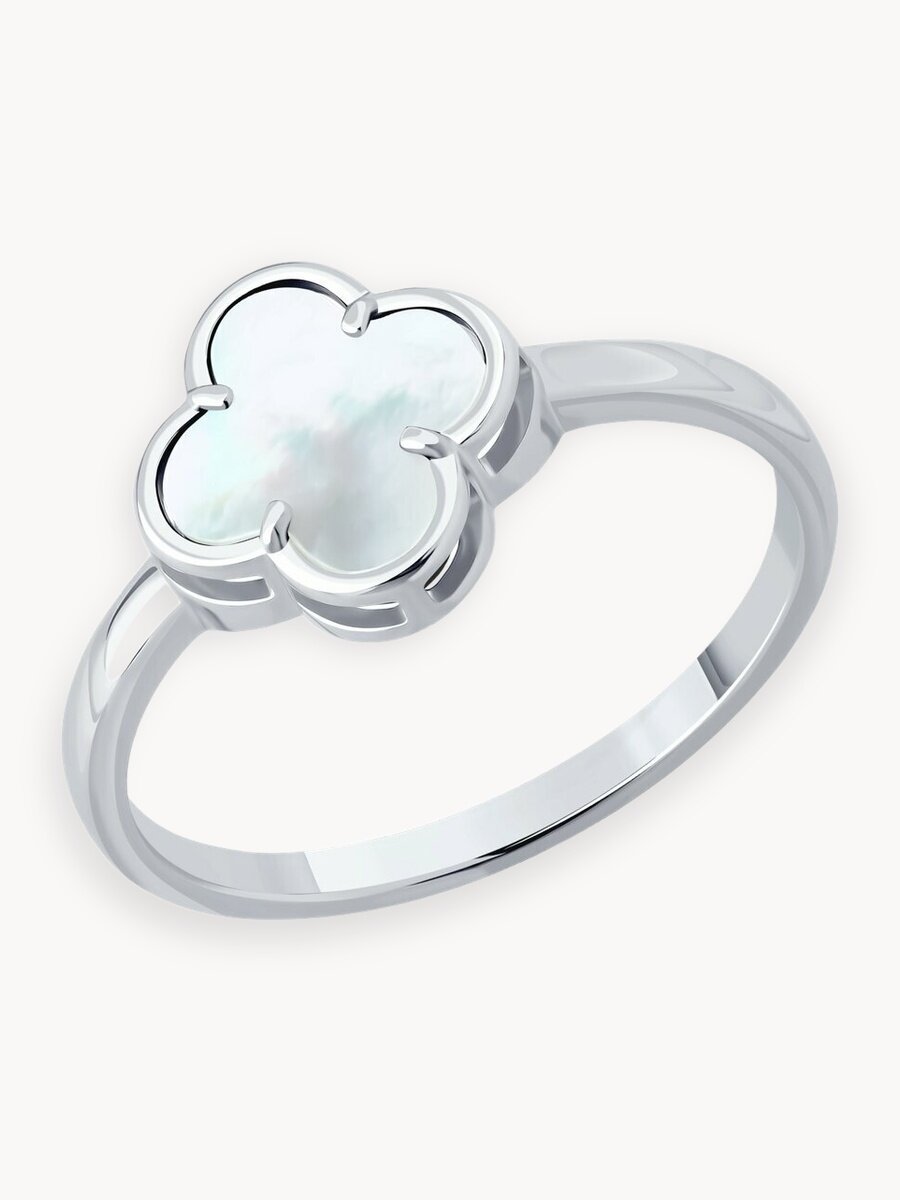 Кольцо, серебро, 925 проба, родирование