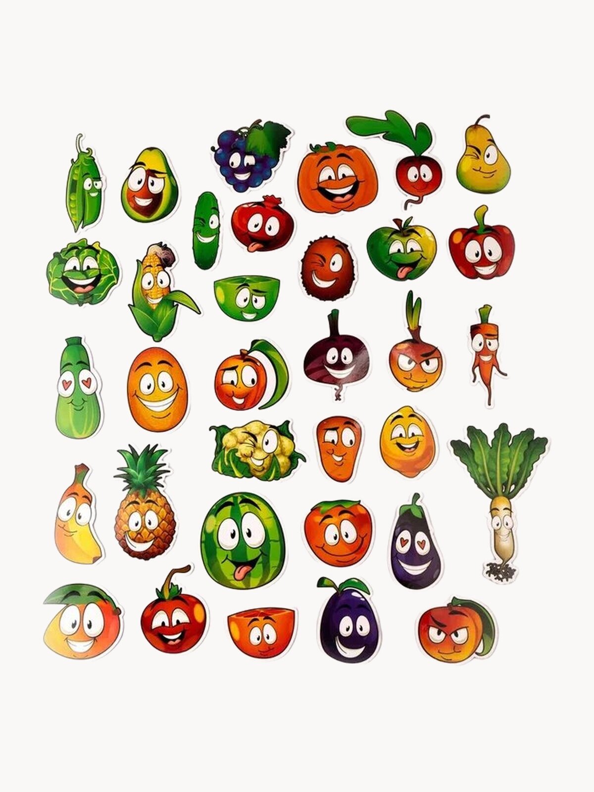 Магниты для малышей Axler Kids, детские на холодильник, 34 шт, фрукты и овощи