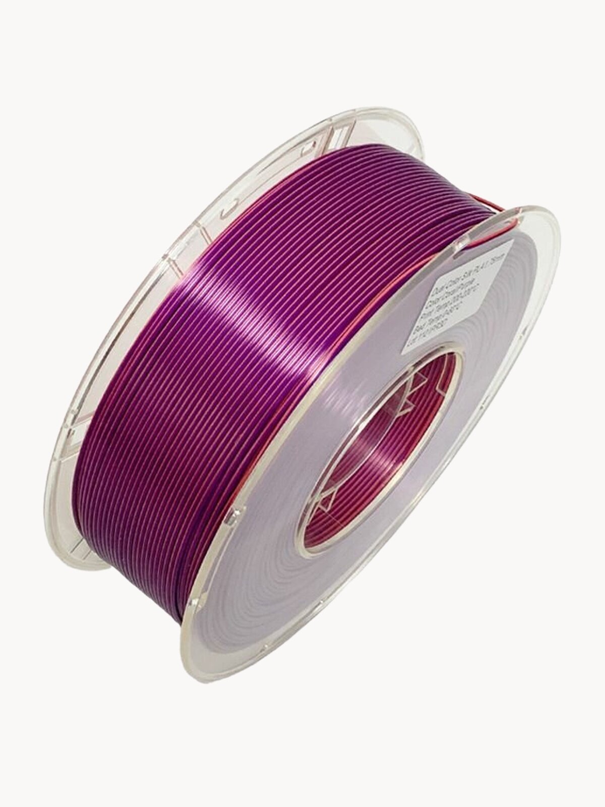 PLA двухцветный Dual color Silk пластик PinRui Коралловый-фиолетовый 1.75 мм 1 кг