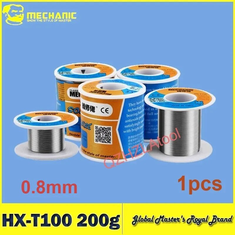 Mechanic HX-T100 Припой Для Пайки 200 Гр. 0.8 Мм, С Канифольным Сердечником