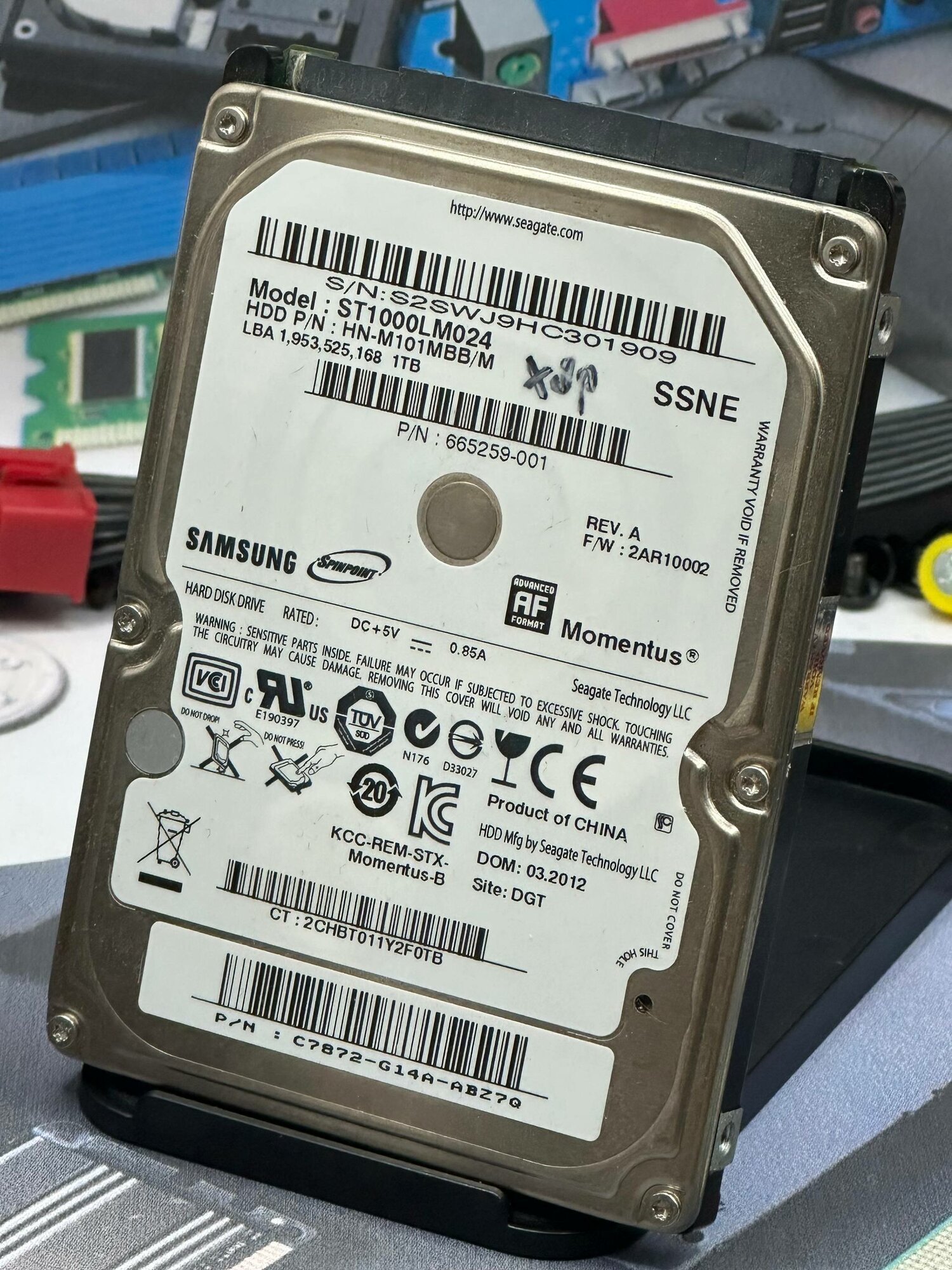 Внутренний жесткий диск HDD 1TB Samsung, для настольного ПК, форм-фактор 2,5"