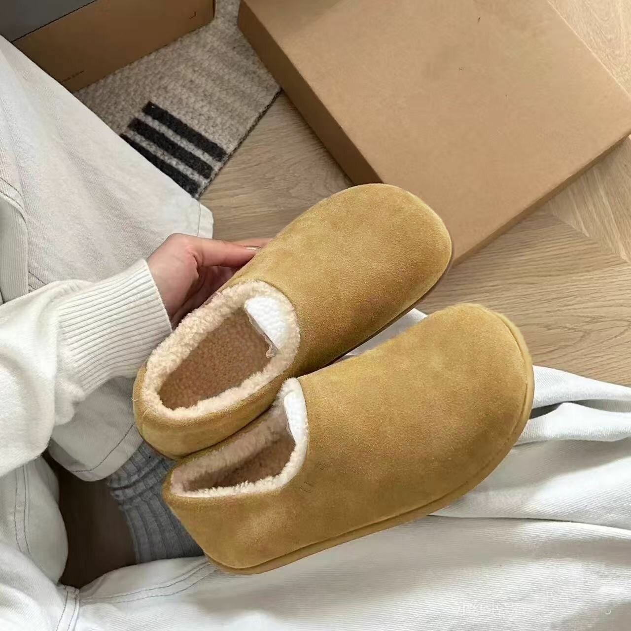 JYL Мартенсы Мужчины/Camel-warm cotton shoes