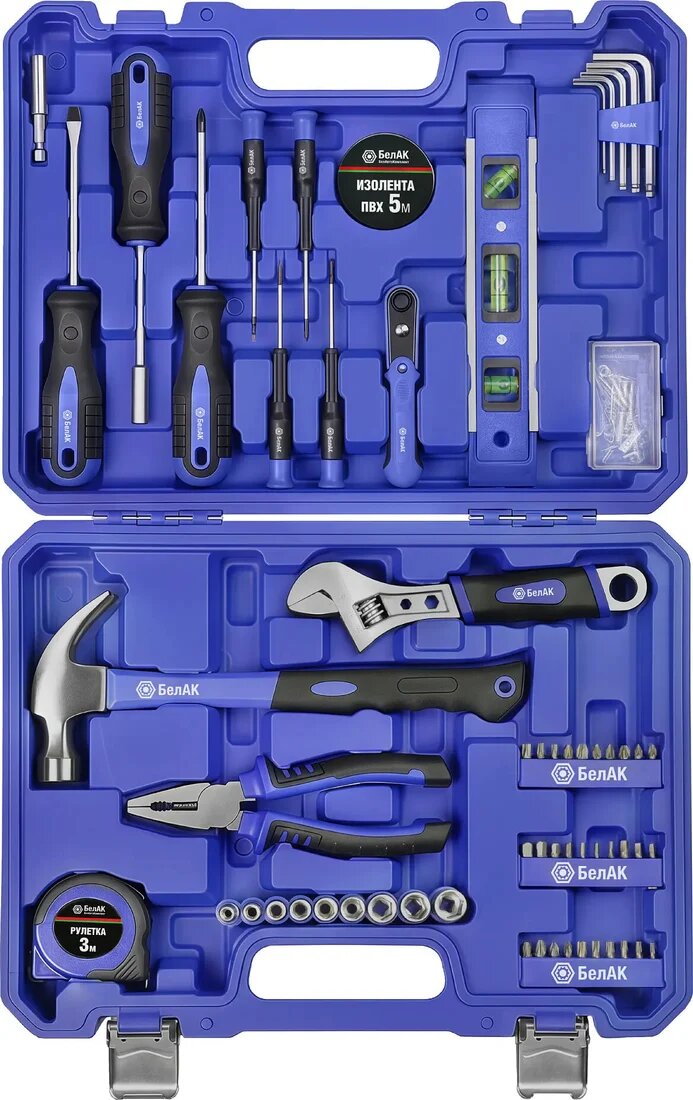 Набор инструментов домашнего мастера БелАК Профи БАК.07047 (100 предметов)