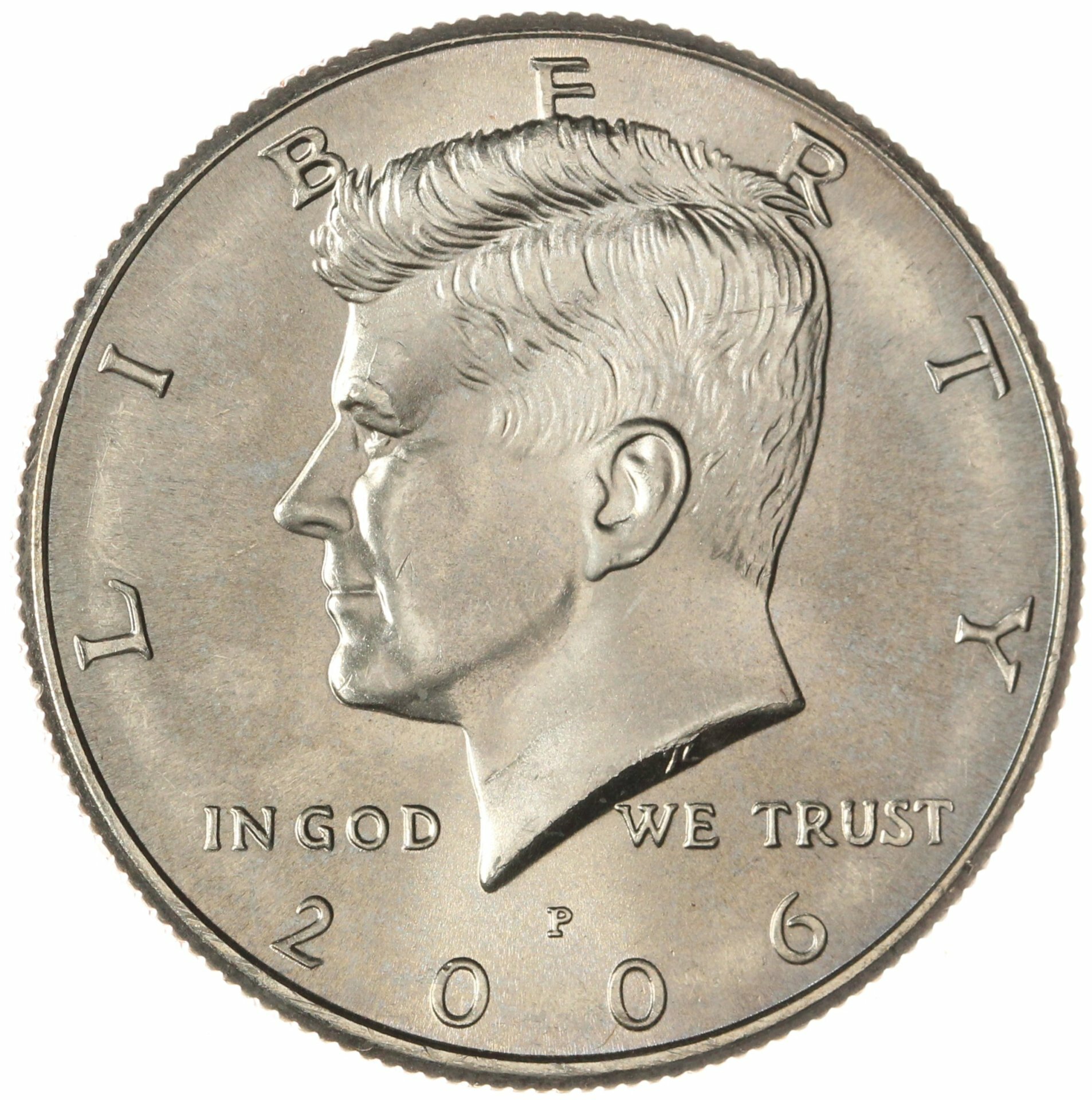 США 50 центов 1/2 доллара, half dollar 2006 P Kennedy Half Dollar Кеннеди знак монетного двора "P" - Филадельфия, Медь, в сохранности UNC