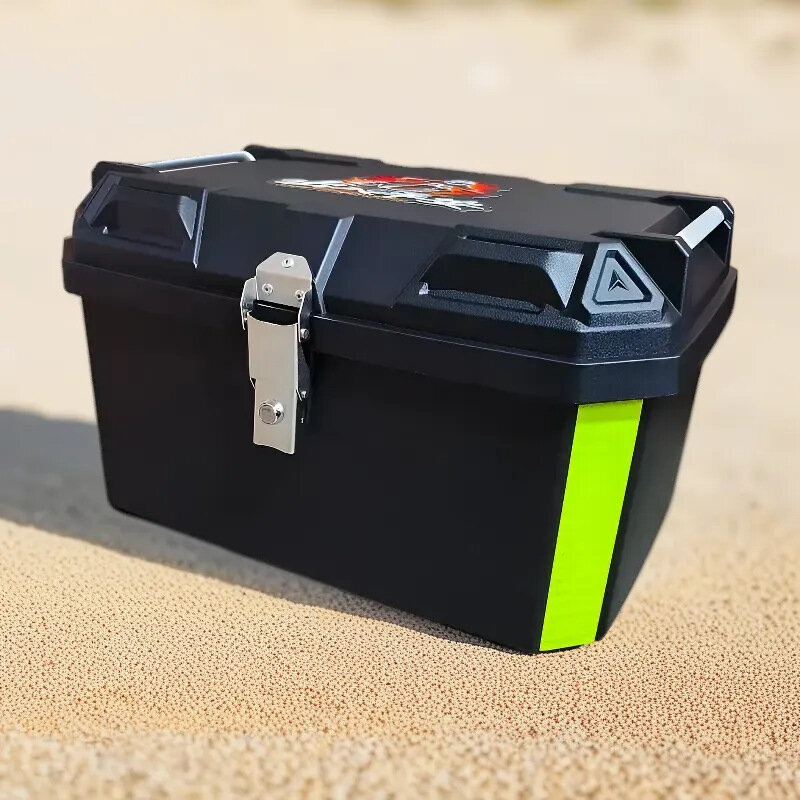 80-литровый мотоциклетный багажник, большой объем, багажник для электромобиля, ящик для инструментов, педаль, гоночный ящик, черный рыцарь, ящик для доставки