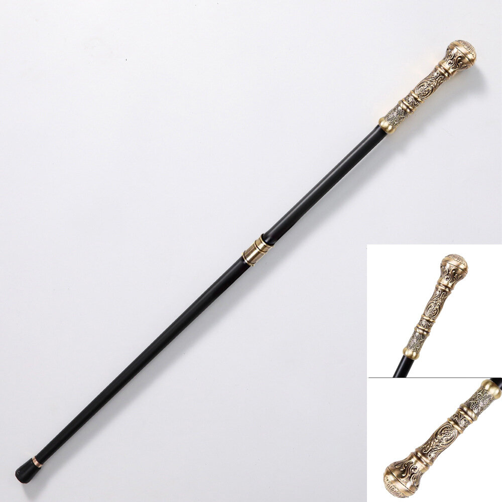 Трость Лолита с золотым круглым наконечником, металлическая трость для джентльменов, двойная секция, реквизит для косплея