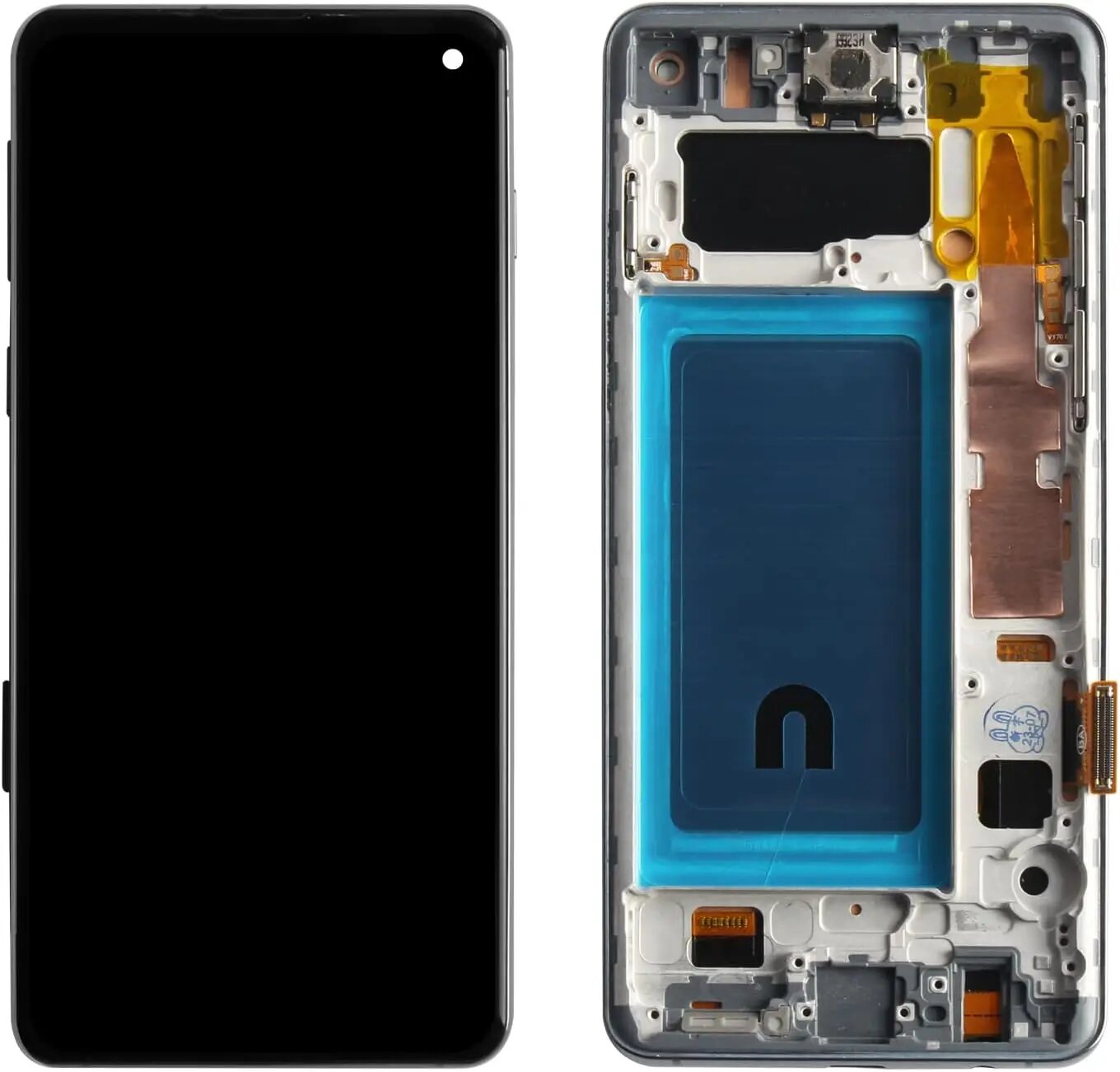 Для Samsung Galaxy S10 Замена ЖК-экрана с дигитайзером SM-G973U G973W G9730 Сенсорный дисплей в сборе с рамкой TFT без отпечатков пальцев S10 Silver Frame EU