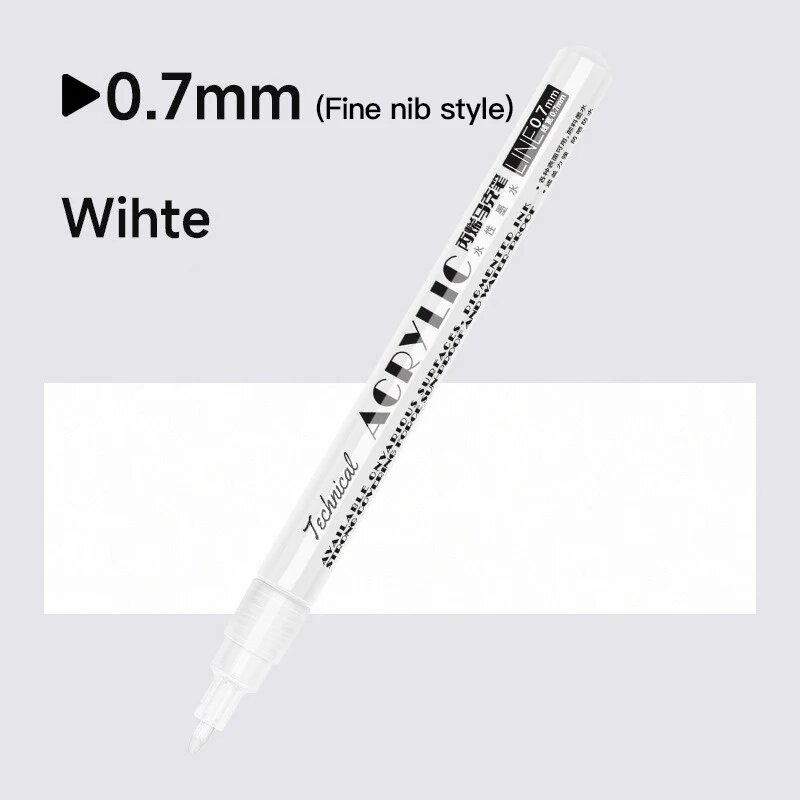 Акриловый маркер Borrence 0.7mm, белый
